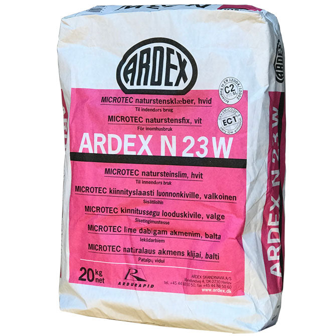 Ardex N 23 W, Vitt Fix 20kg, Fästmassa – Stencentralen